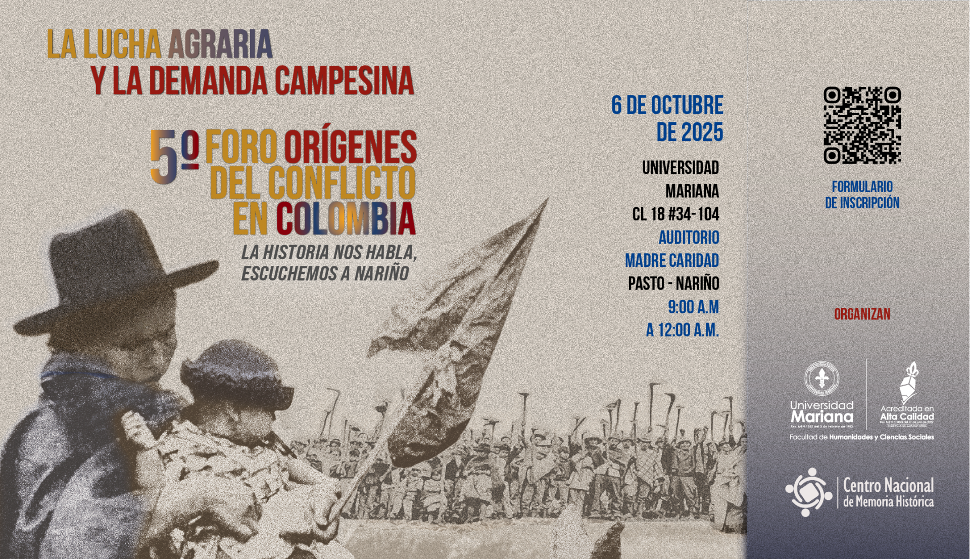 V Foro sobre los Orígenes del Conflicto Armado llega a Pasto -el valor ...